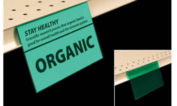 New Green Tinted Sign Holder - Point of Purchase International Network