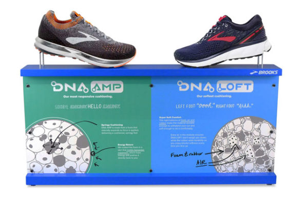 Brooks Display Supports Runners - Point of Purchase International Network