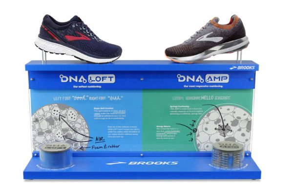 Brooks Display Supports Runners - Point of Purchase International Network