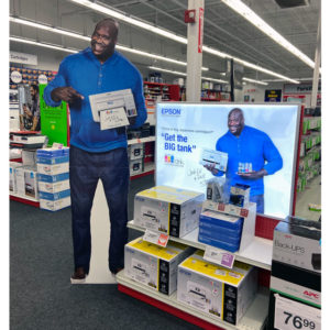 Epson And Shaq Stand Tall At Staples - Point of Purchase International ...