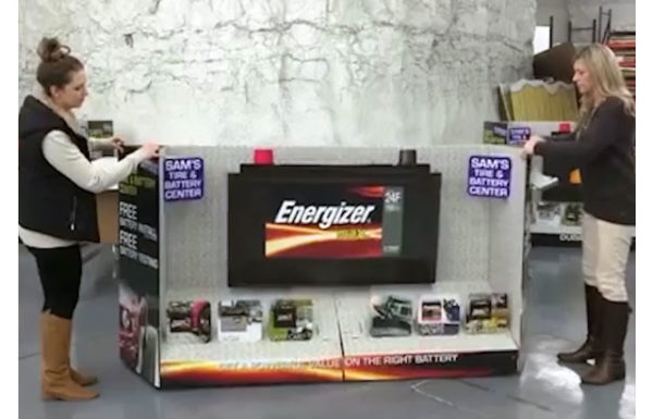 Energizer Display Unfolds For Easy Set-Up - Point of Purchase ...