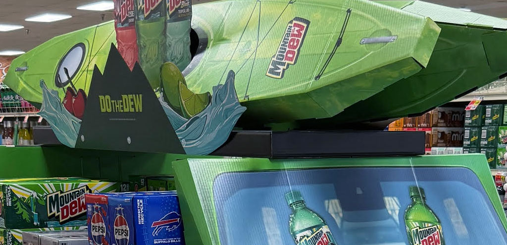 Mountain Dew Stacker Display Blasts Into Retail - Point of Purchase ...